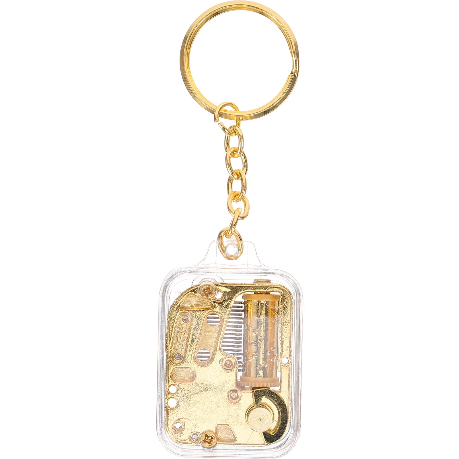 Tineasur Vintage Keychain Musical Box Pendant Golden Metal 1Set ...