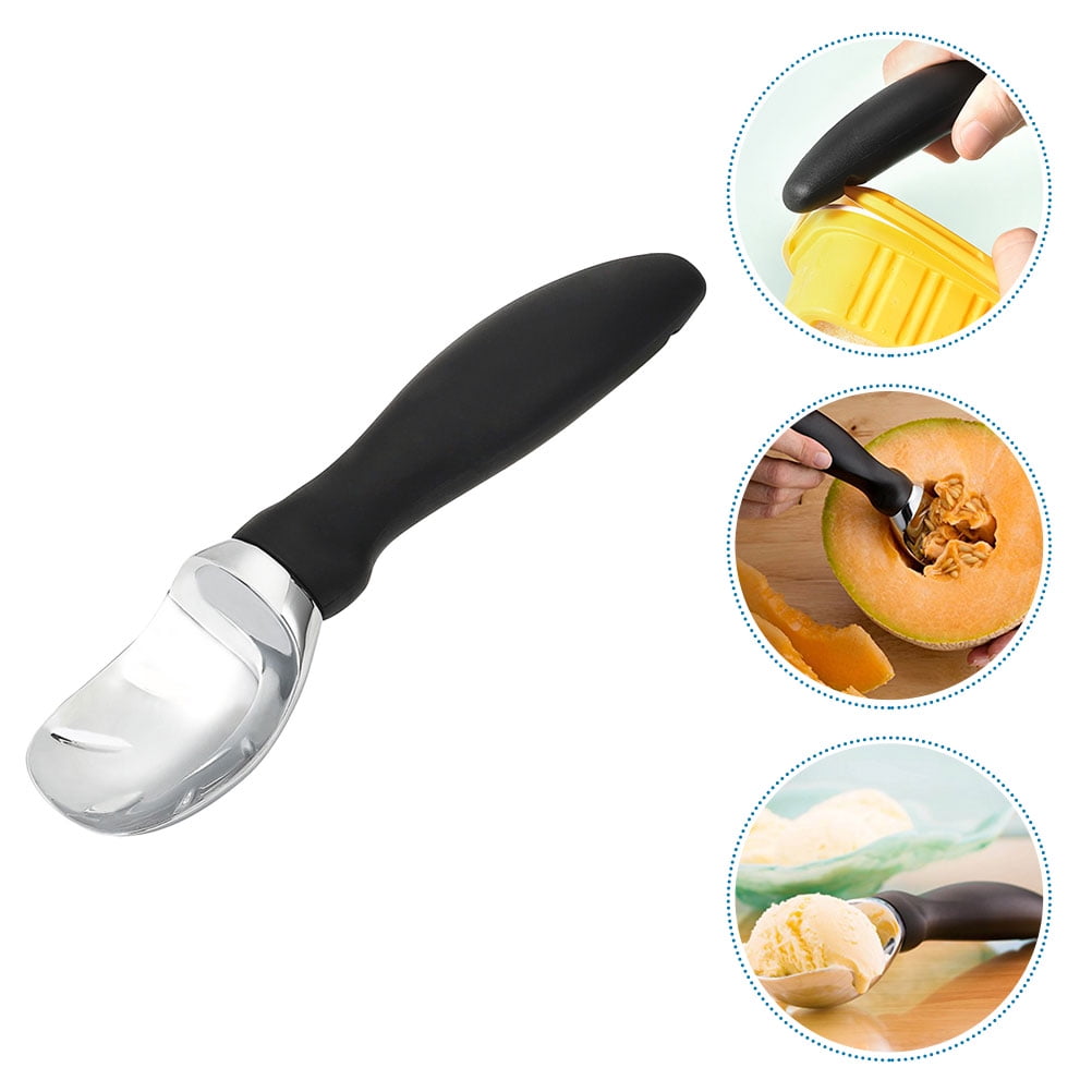 Tineasur Black Ice Cream Scoop Metal Melon Baller Simple Design ...