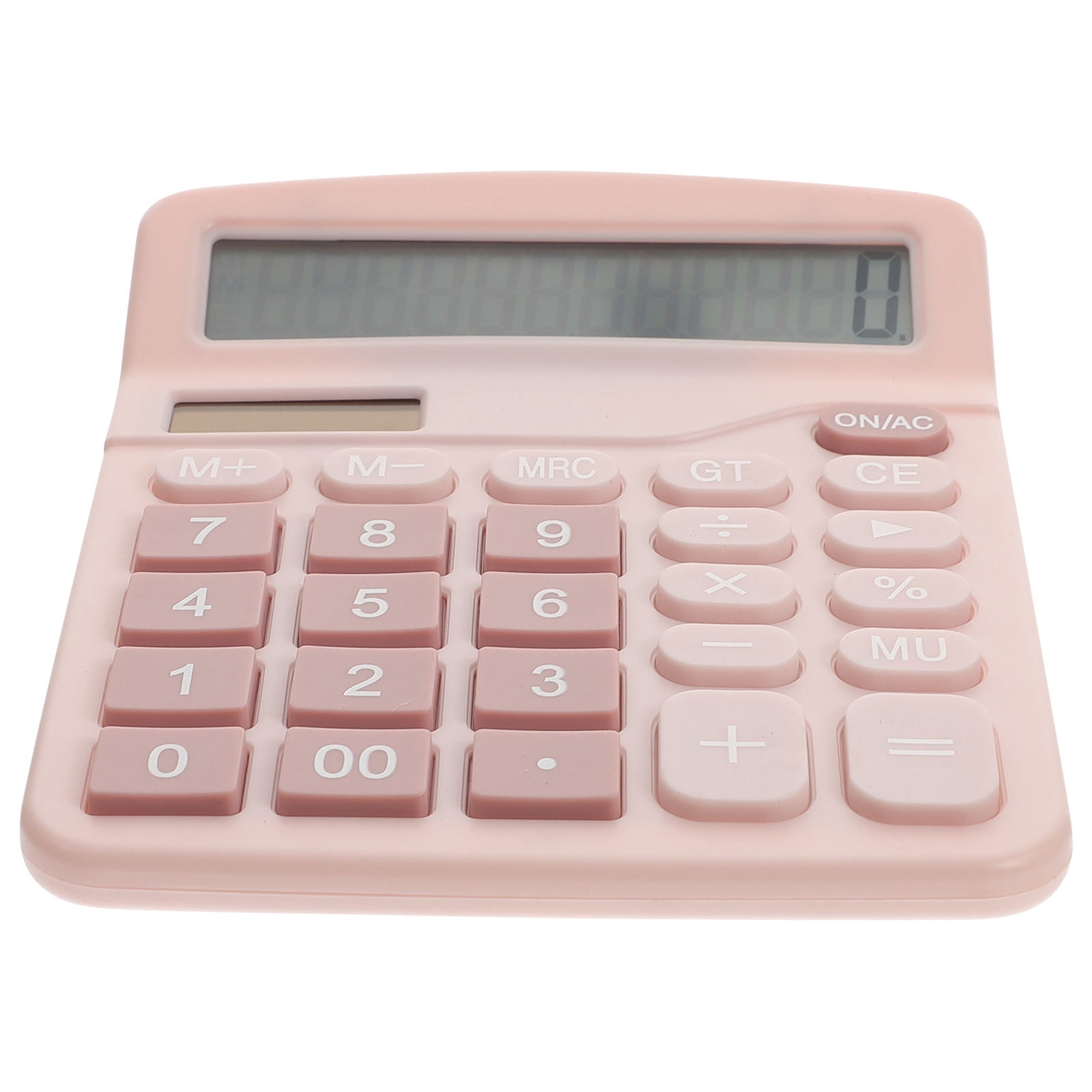 Tineasur Dual Power Solar Pink Calculator for Students Office School ...
