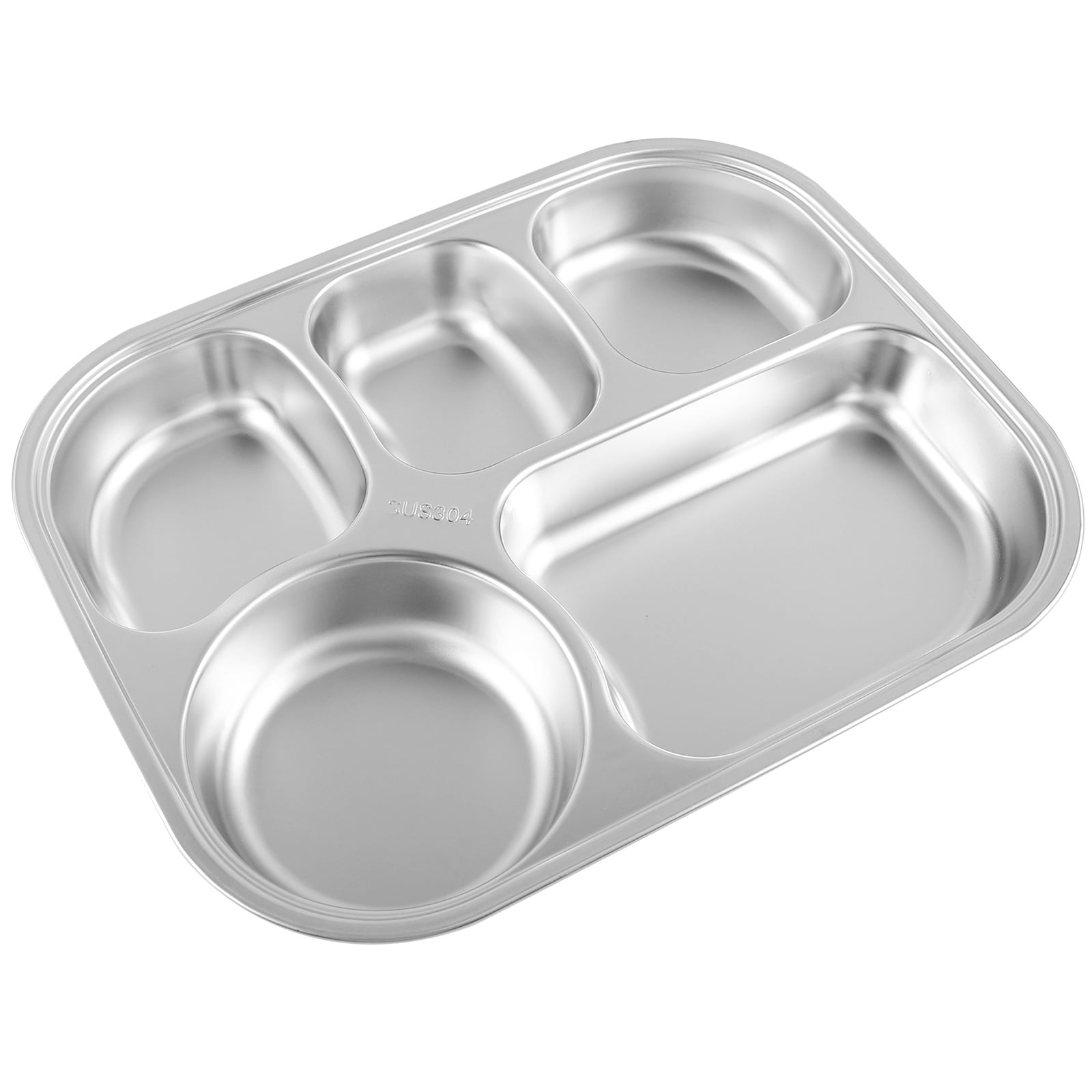 Tineasur Food Serving Tray 304 Stainless Steel Balanced Meal Families ...