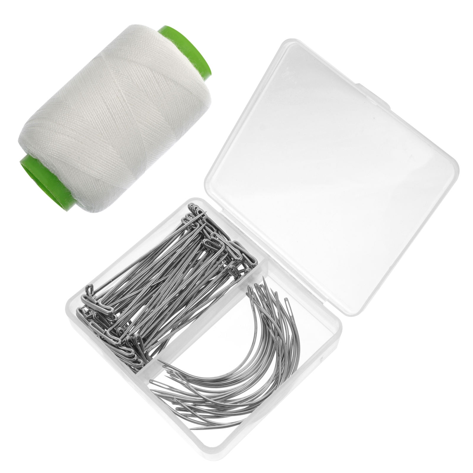 Tineasur 1Set Steel Wig Fixed Needle Set White T Type and C Pins for ...