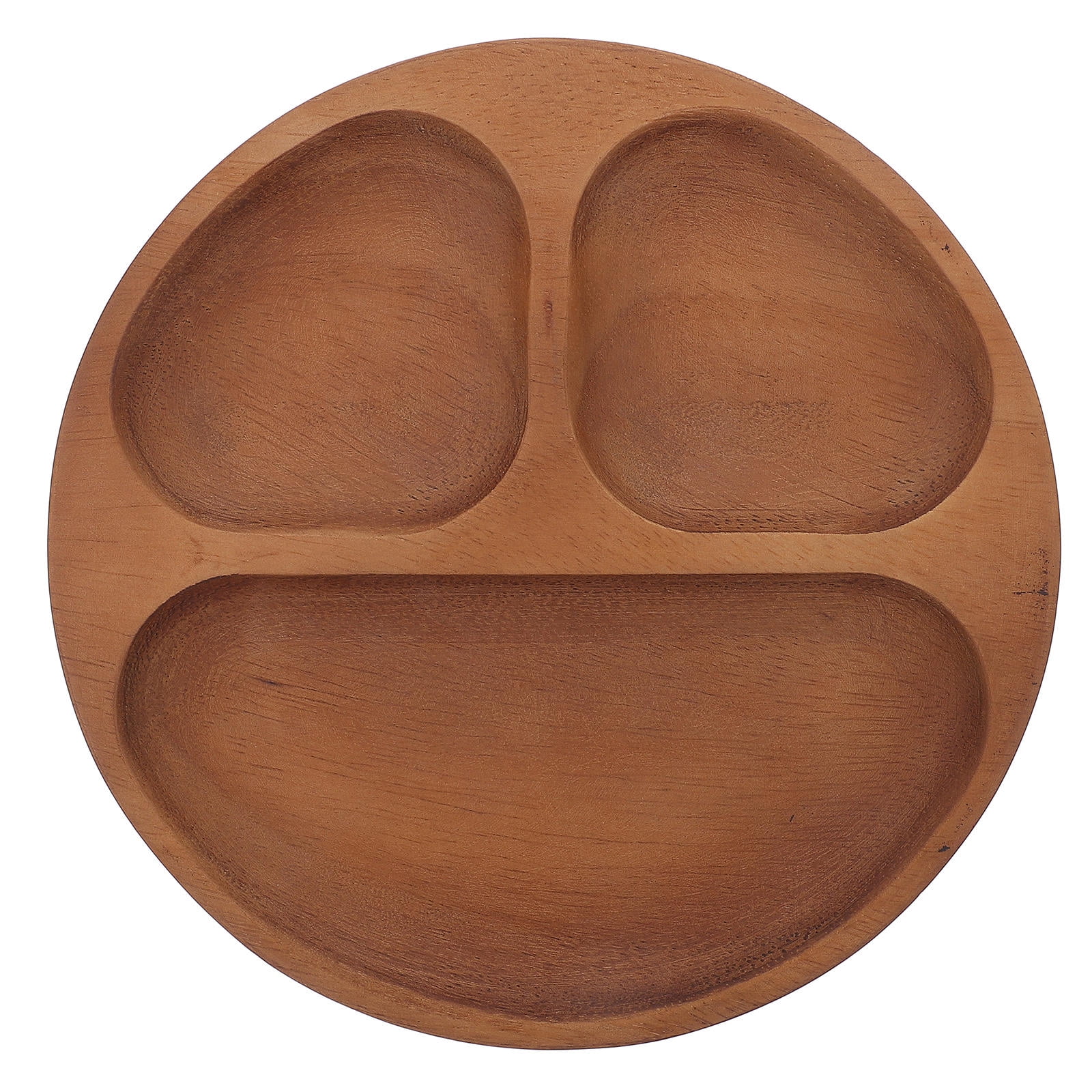 Tineasur 1Set Wood Section Plates Divided Design for School Cafeteria ...