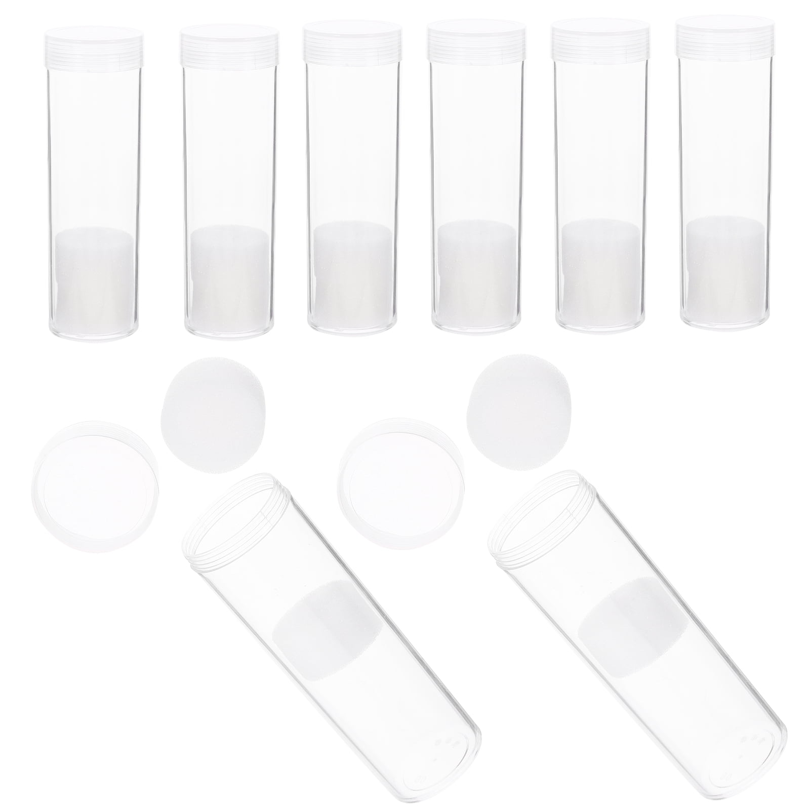 Tineasur 1set Coin Storage Tubes Coin Holders With Transparent Design ...
