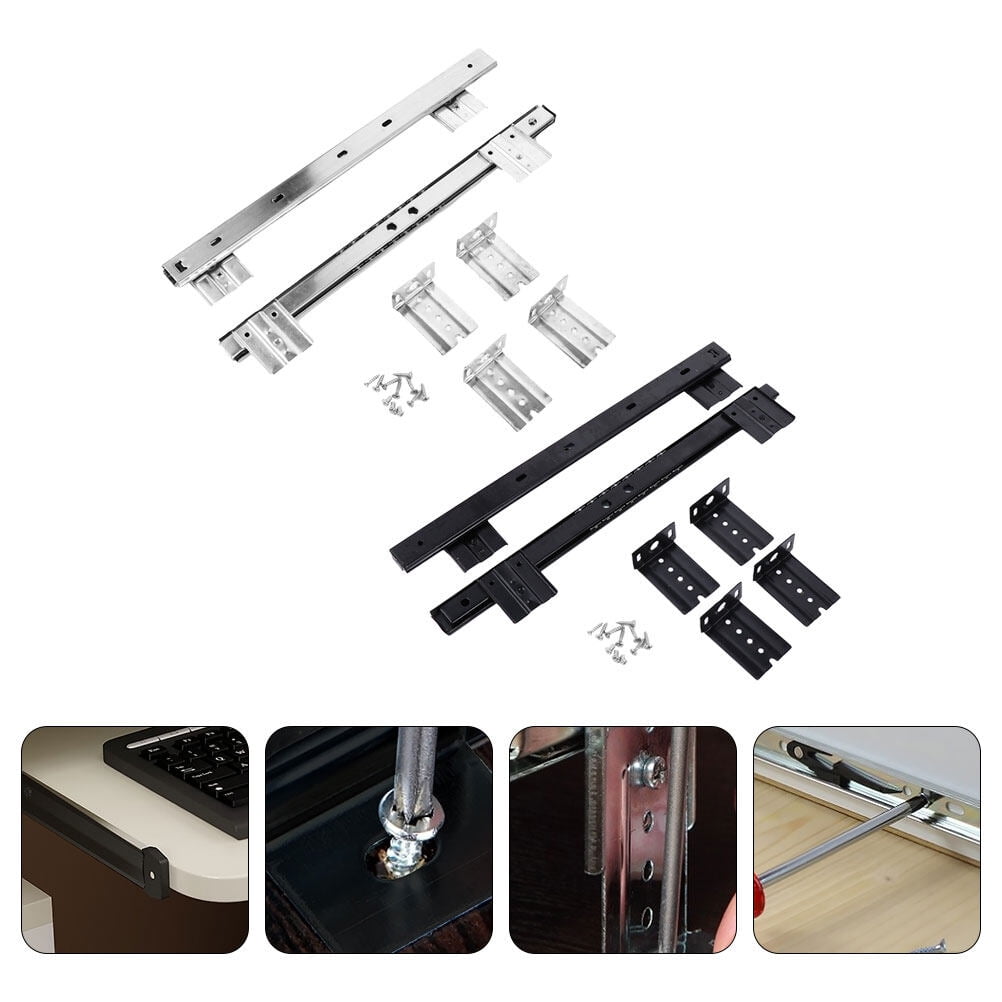 Tineasur 2Set Full Extension Drawer Track Steel Bearing Slide Soft ...
