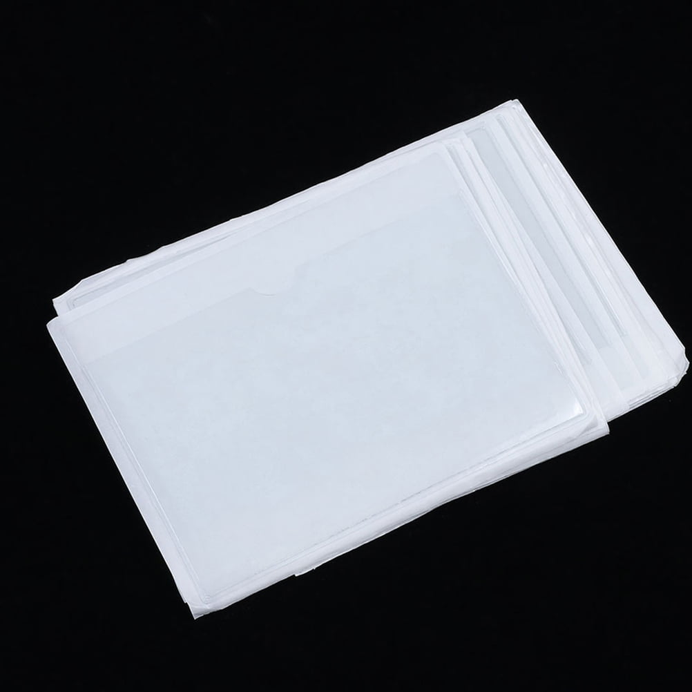 Tineasur Index Card Pocket Holder Transparent PVC 20Pcs - Walmart.com