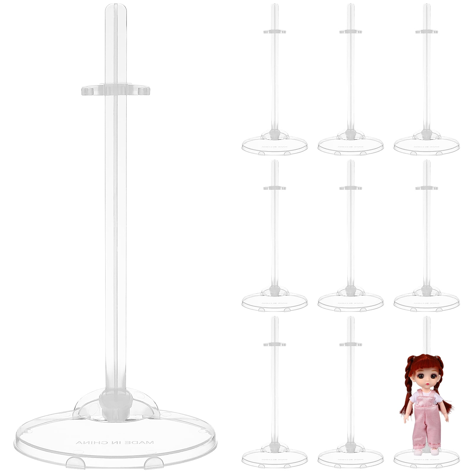 Tineasur 24Pcs Doll Support Stands for Shop Decoration in White Plastic ...