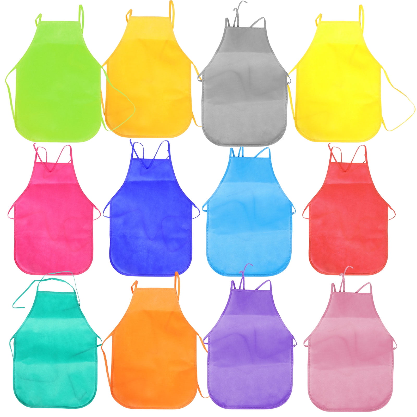 Tineasur 24Set Kids Paint Smock Assorted Color for Outdoor Painting ...