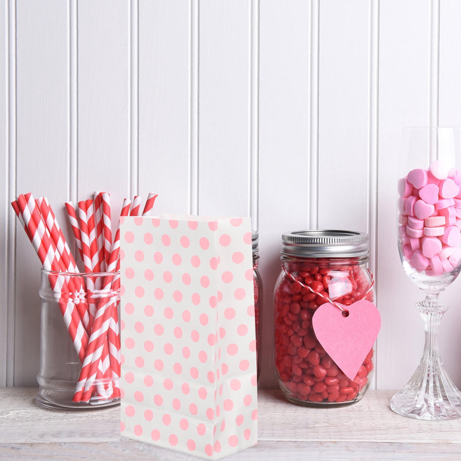 Tineasur Wrapping Paper Bag Candy Bags Pink Kraft Paper 25 - Walmart.com