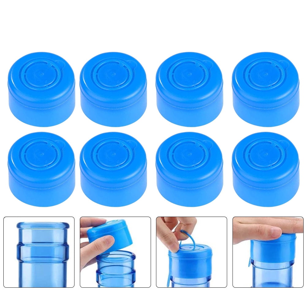 Tineasur 25Pcs Plastic Water Bottle Screw Cap Blue Round Sealing Caps ...