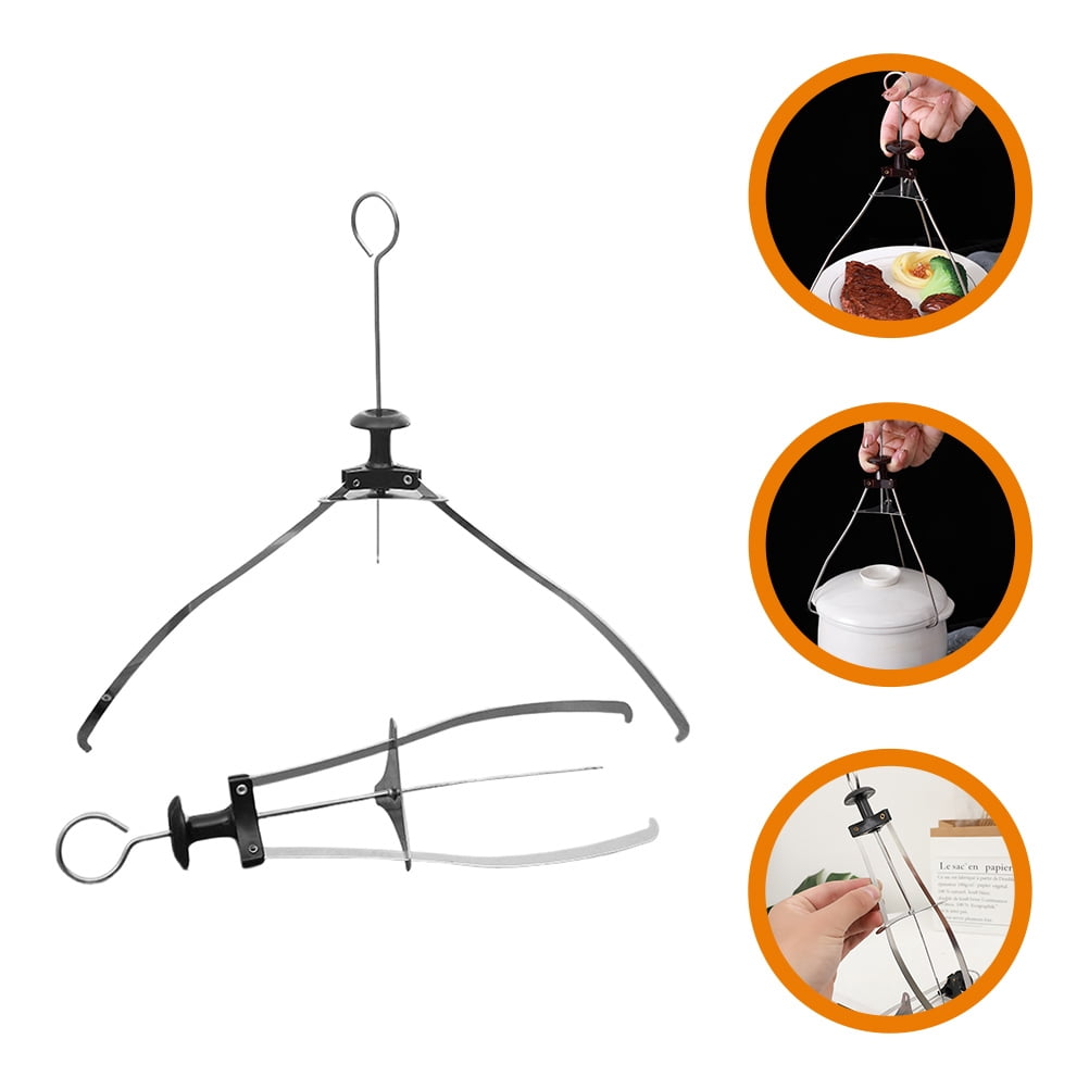 Tineasur 2Set Stainless Steel Bowl Dish Clip Ergonomic Handle Heat ...