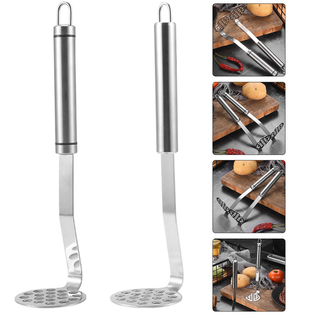 Tineasur Smasher Kitchen Tool Potato Masher Silver 304 Stainless Steel ...