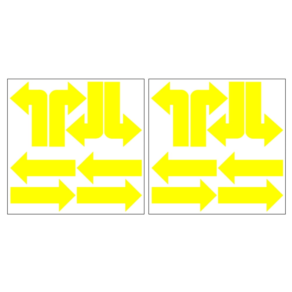 Tineasur 2-Pack Yellow Floor Directional Arrow Stickers, PVC Safety ...