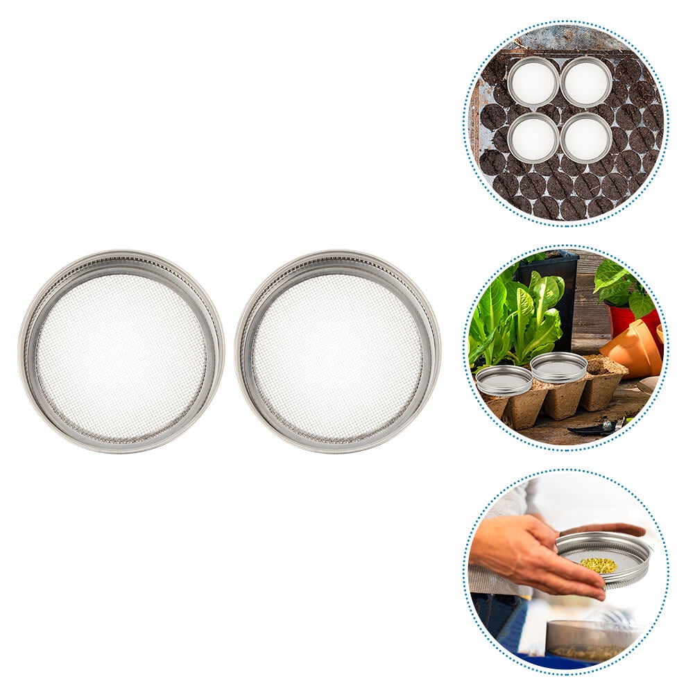Tineasur Stainless Steel Sprouting Lids Sprouting Lid Silver Food-Grade ...