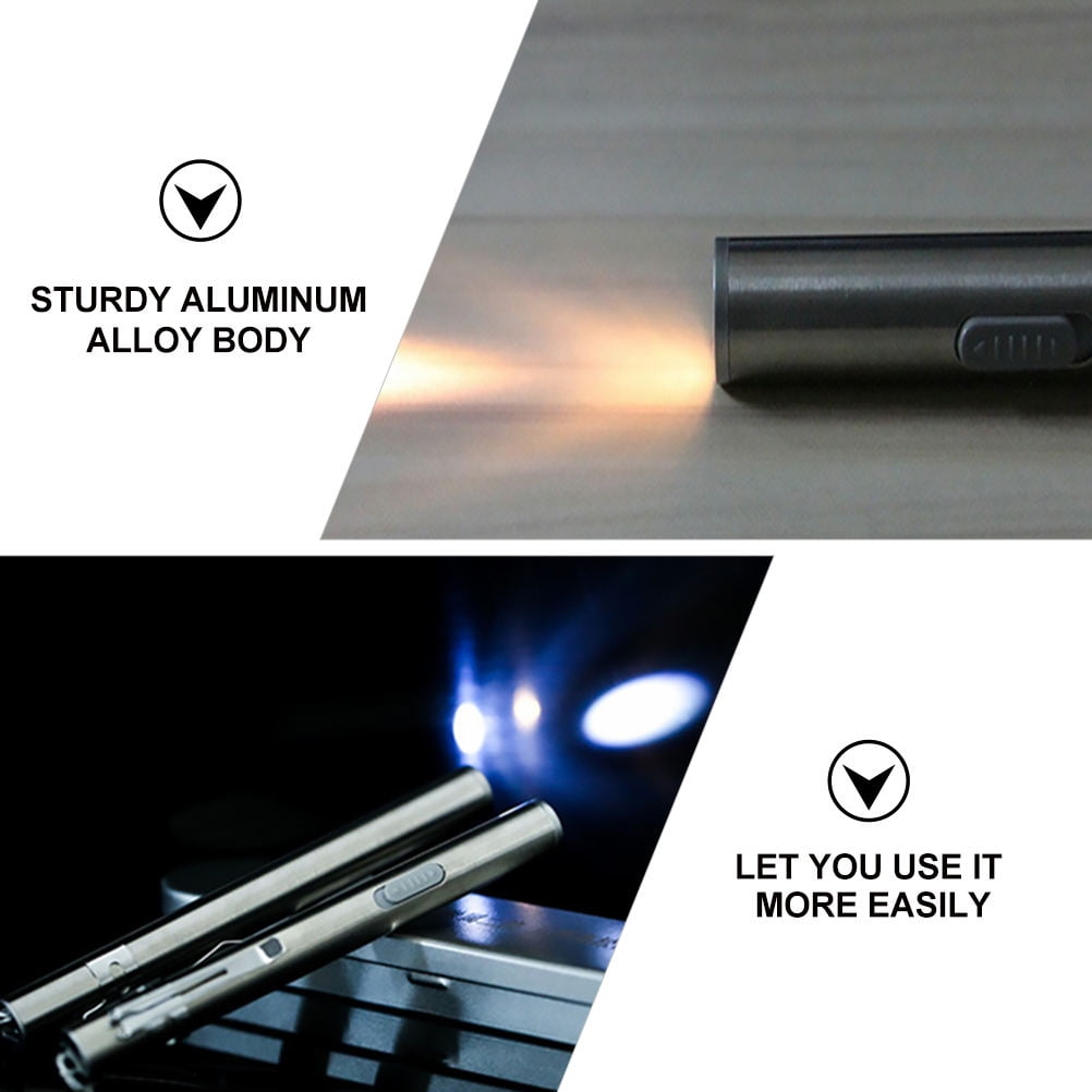Tineasur 2Pcs Led Medical Inspection Pen Lamp Rubber Abs Material ...