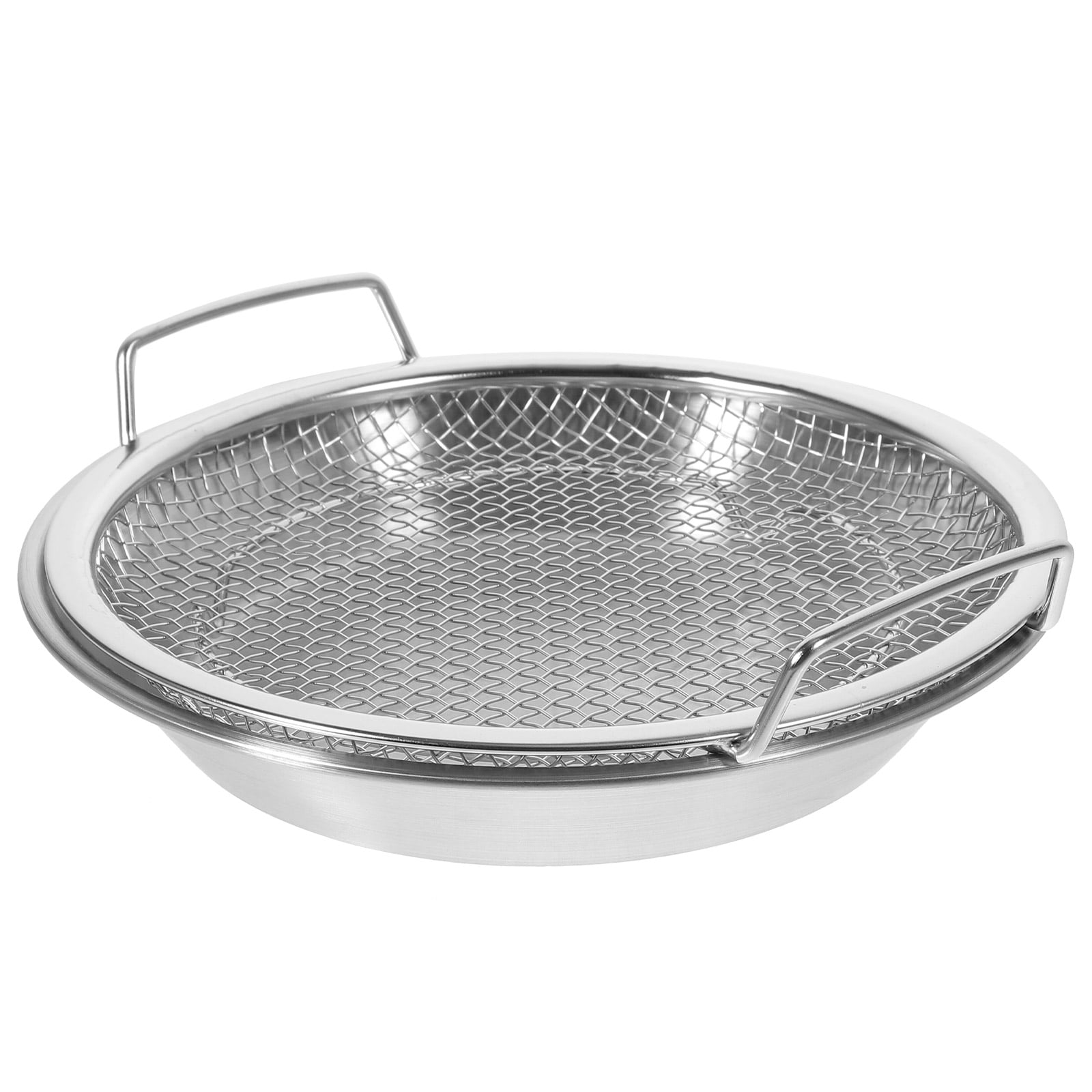 Tineasur Silver Stainless Steel Frying Food Plate for Kitchen Use 1Set ...