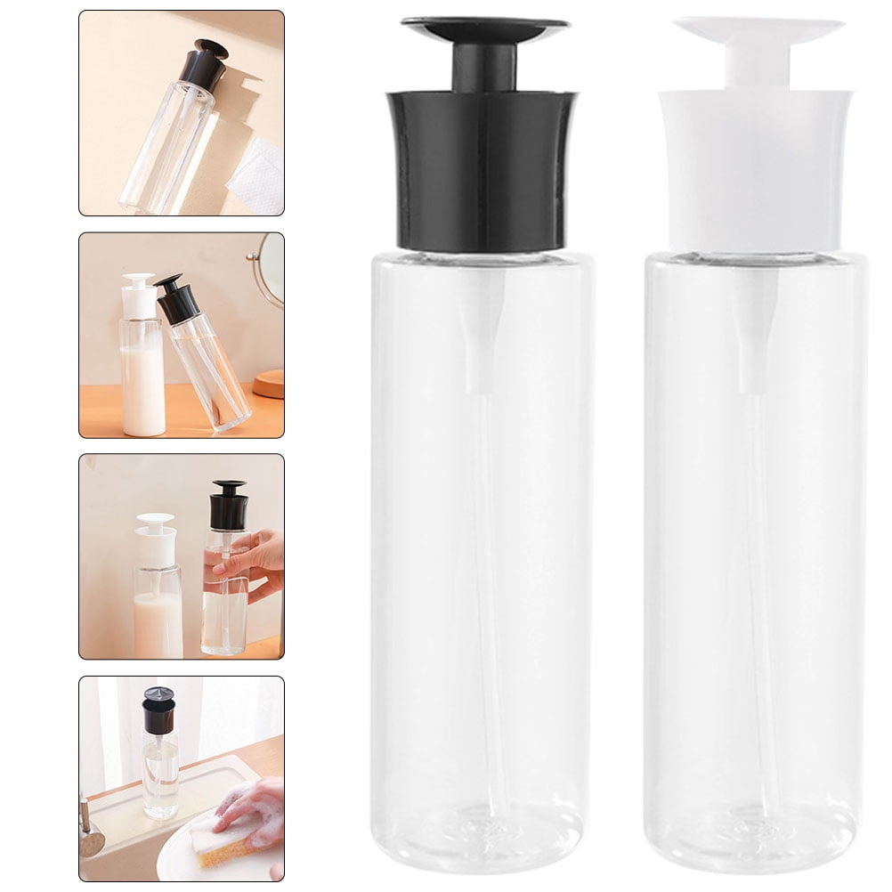 Tineasur 2pcs Empty Bottles with Pump Plastic Leakproof Simple Design ...