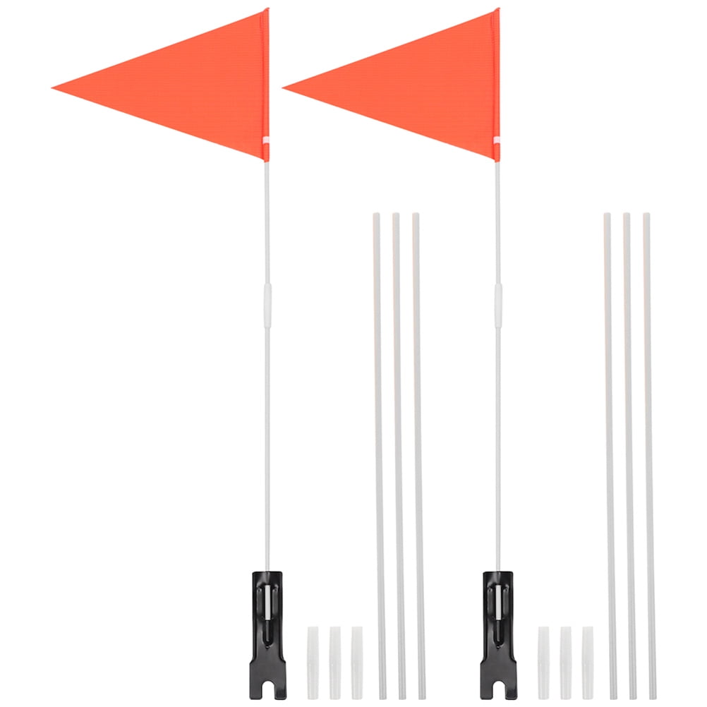 Tineasur Cycling Safety Flag Outdoor Bike Flag Abs Plastic 2 Sets 14 ...