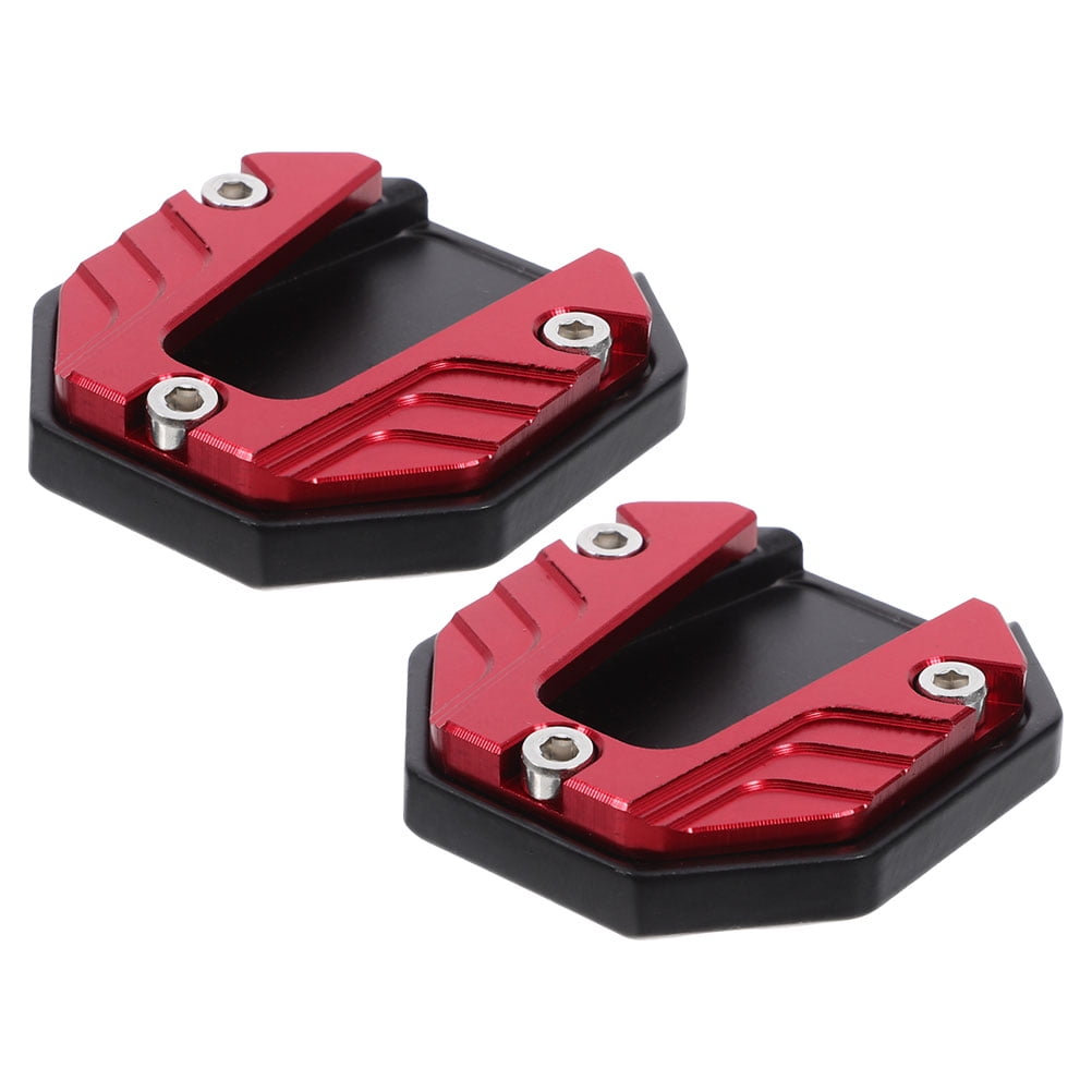 Tineasur 2Pcs Red Universal Motorcycle Kickstand Foot Extension Plate ...