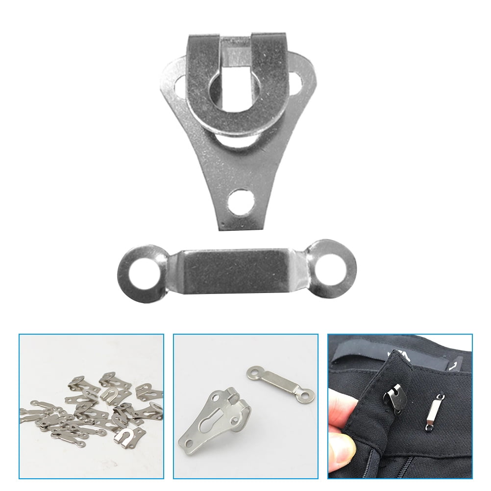 Tineasur Sewing Pant Hooks Underwear Buckle Silver 30 Sets - Walmart.com