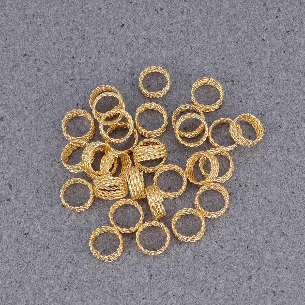 Tineasur 30Pcs Circular Golden Iron Dreadlocks Beads 1.4X1.1X1.1Mm For ...