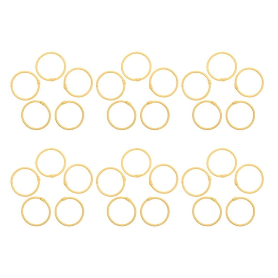 Tineasur 30Pcs Yellow Openable Metal Rings for Planner and Index Card ...