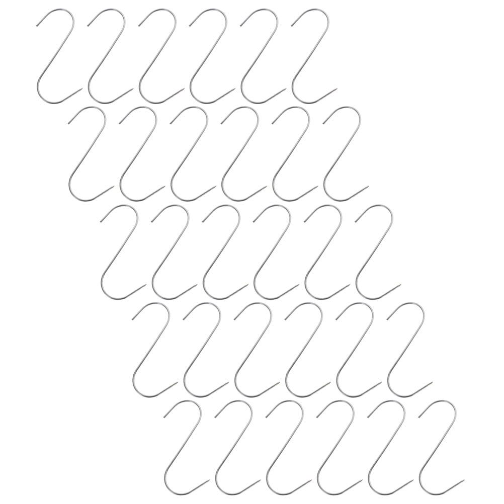 Tineasur Stainless Steel S Hooks Silver for Kitchen and Butchering ...