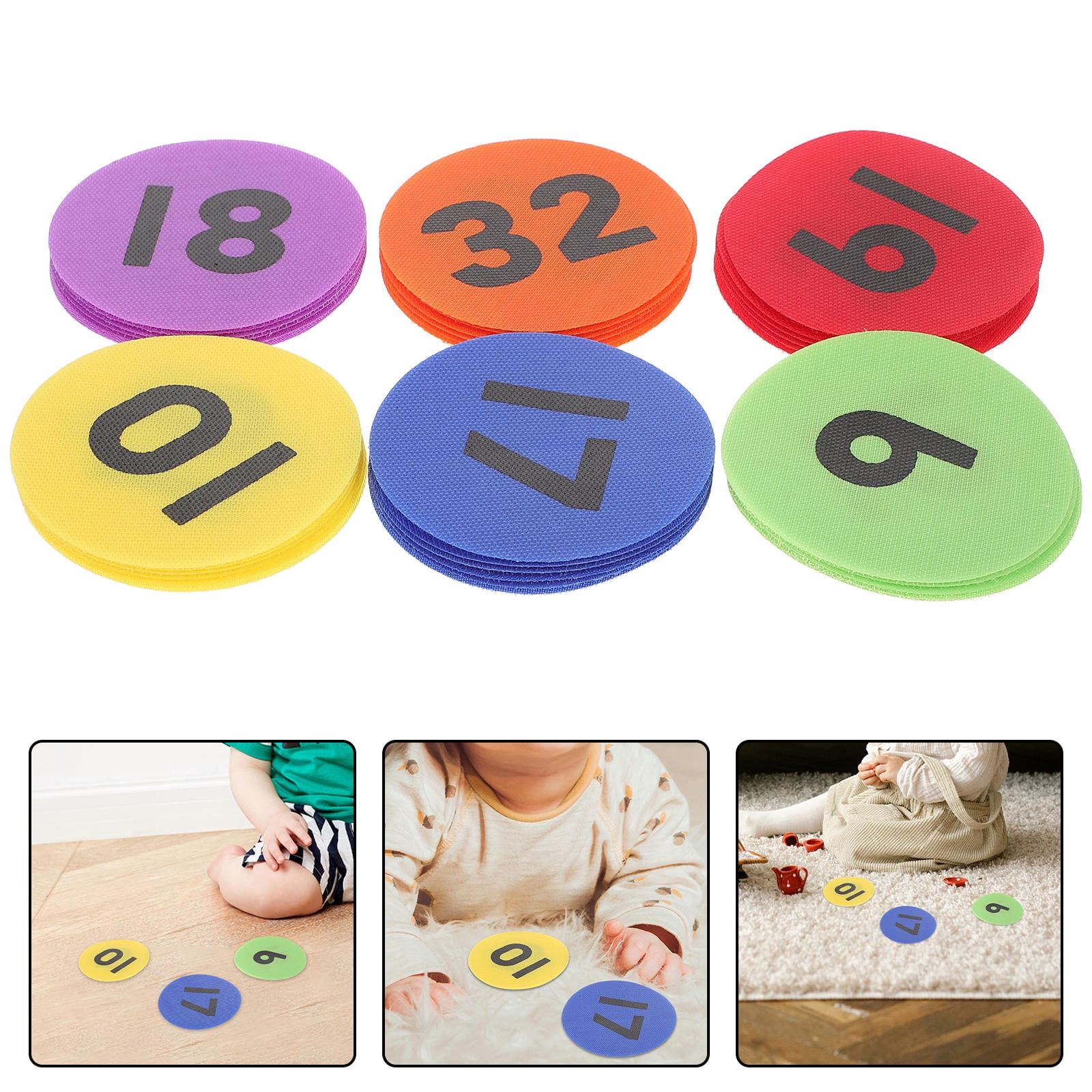 Tineasur Carpet Dot Number Circles Seating Indicator for Young Children ...