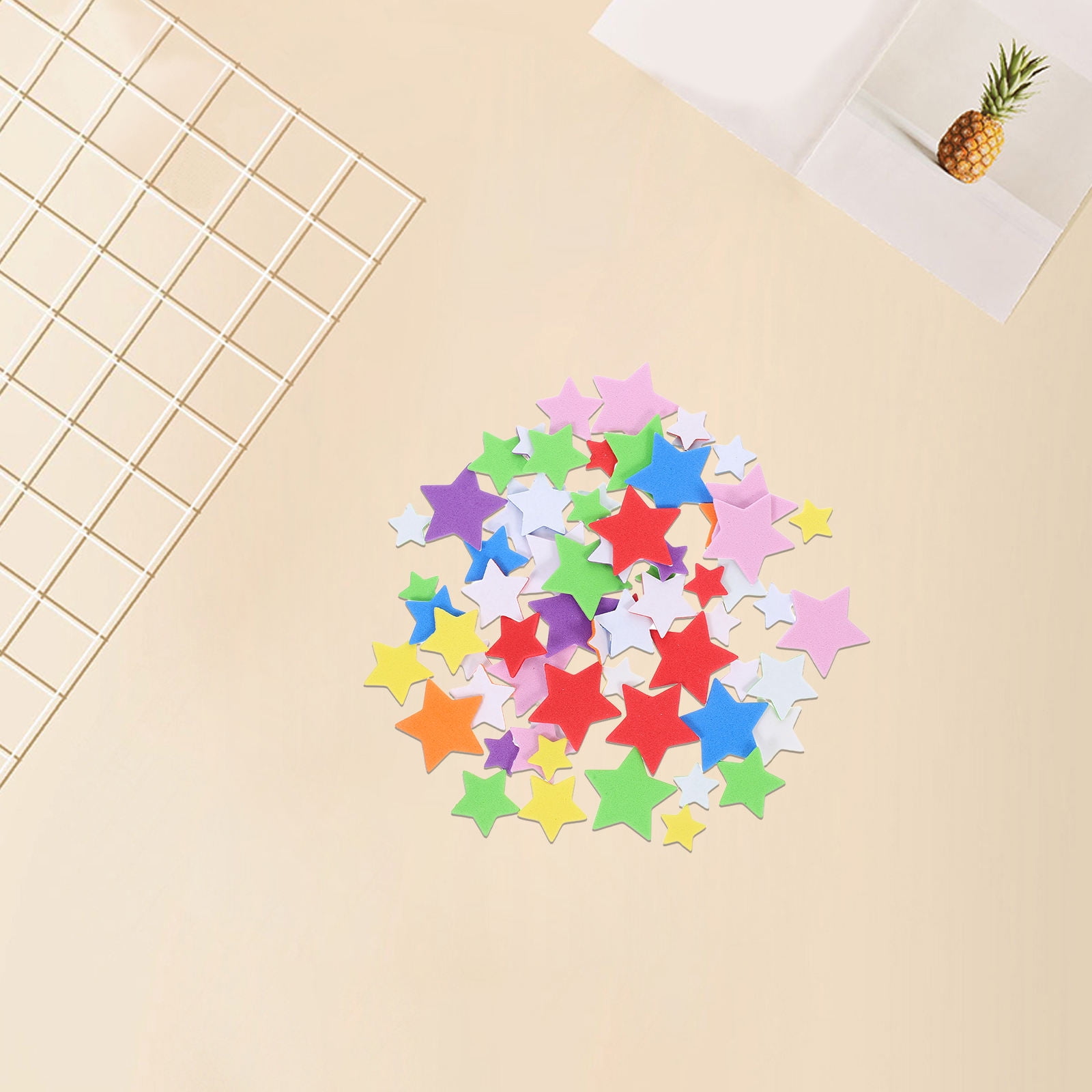 Tineasur 3Pack Star Shaped Stickers Assorted Colors Self Adhesive Craft Project Rewards Kids ...