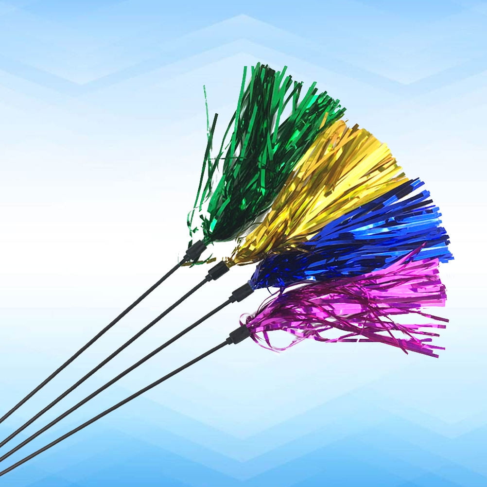 Tineasur 3Pcs Assorted Color Cat Teaser Stick Made of Plastic with ...