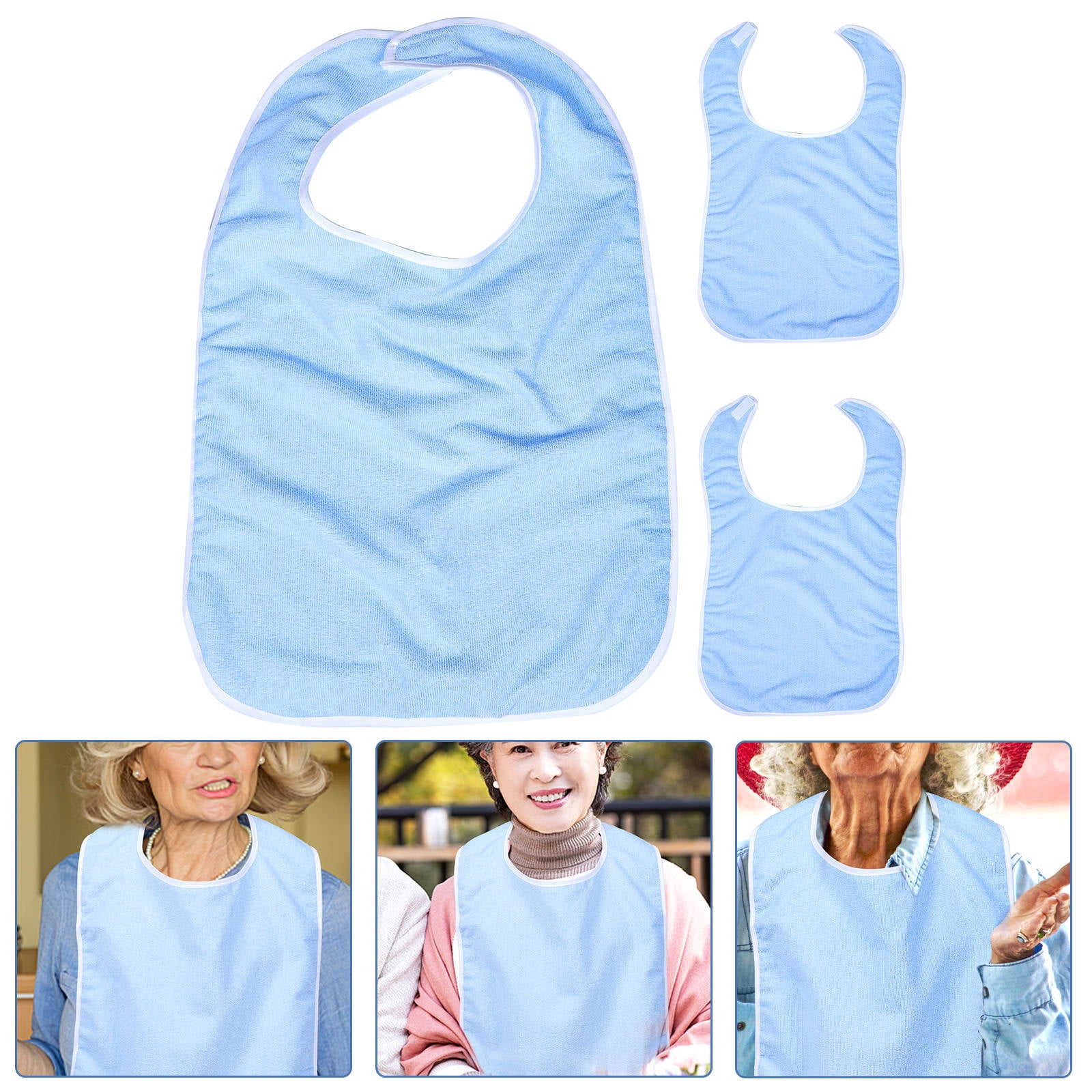 Tineasur 3Pcs Elderly Bibs in Cotton for Various Festivals - Walmart.com