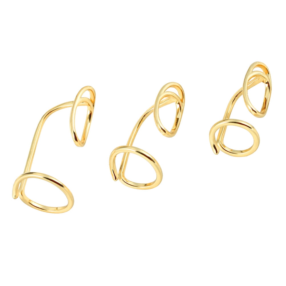 Tineasur 3Pcs Golden Copper Fingernail Rings for Women Daily Use and ...