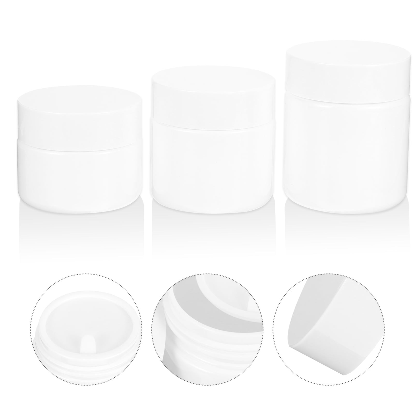 Tineasur 3Pcs Small Plastic Jars For Travel Use And Dispensing Creams ...