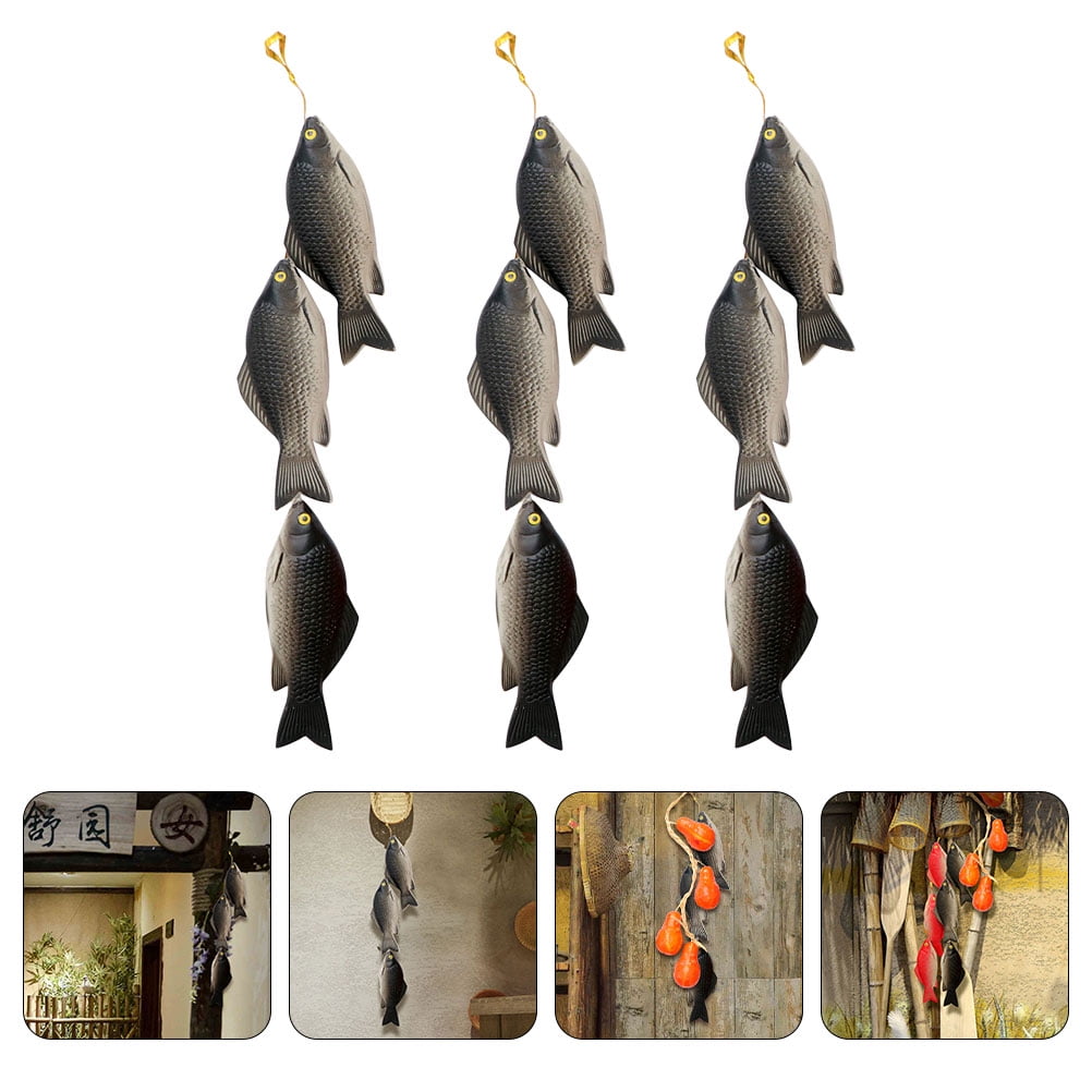 Tineasur 3Set Fake Fish Props Multi-colored Synthetic Material Decor ...