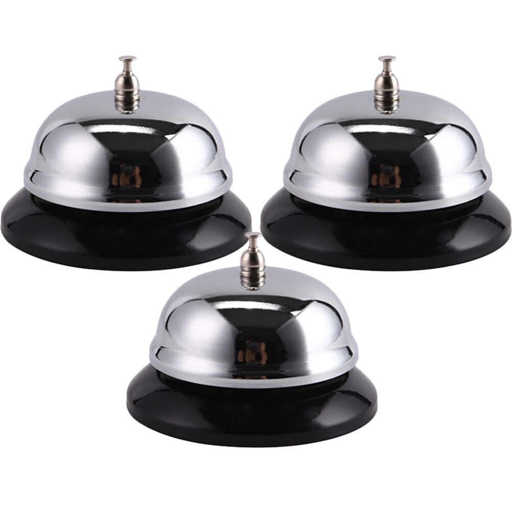 Tineasur 3Set Simple Design Metal Dinner Bell for Hotel Dish Bell Call ...