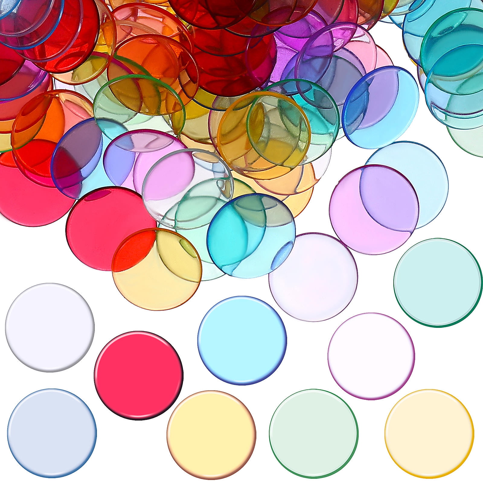 Tineasur 400 Pcs Colored Counters Assorted Color Game Accessories ...