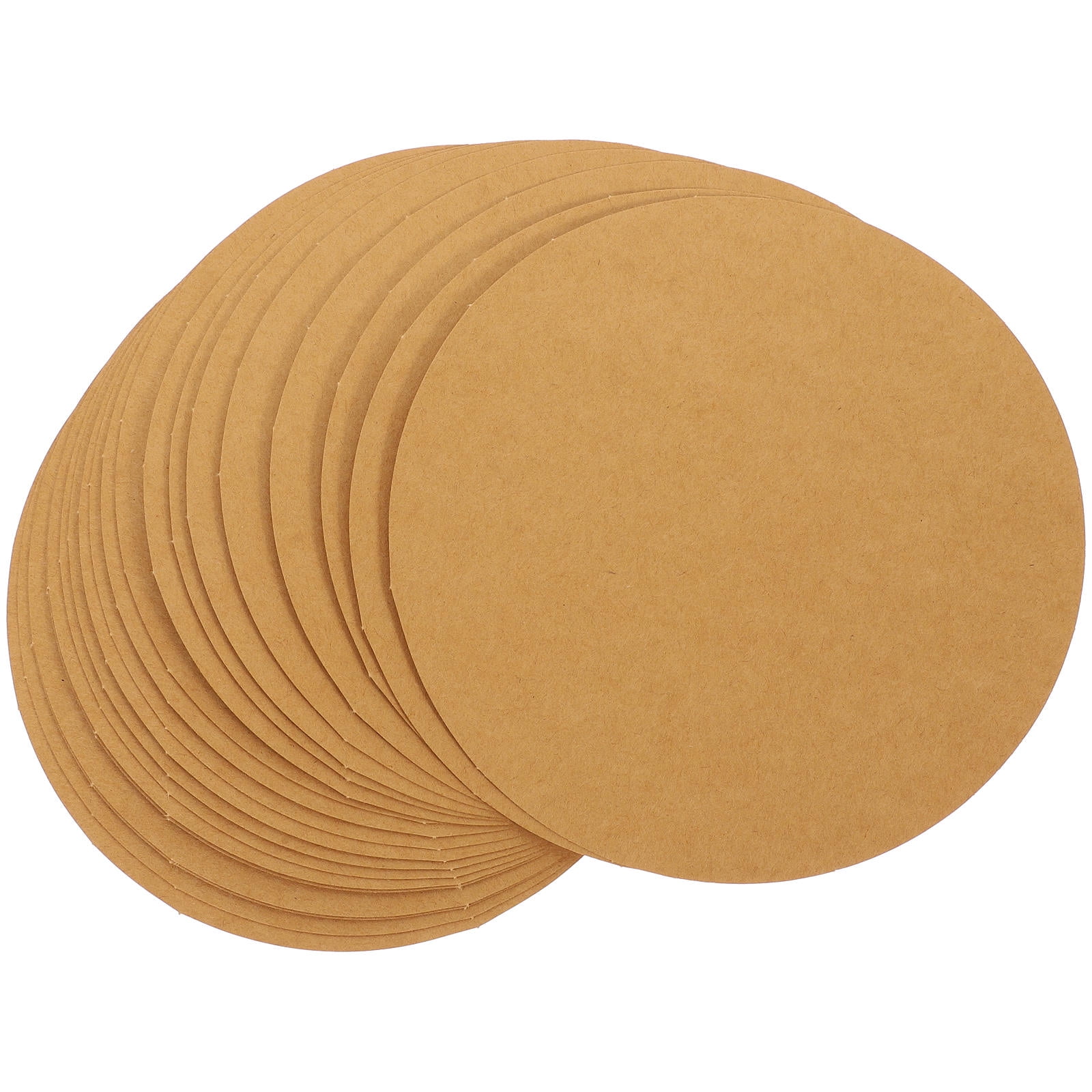 Tineasur 40Pcs Thick Khaki Round Paper Cards for Painting Crayon Marker ...