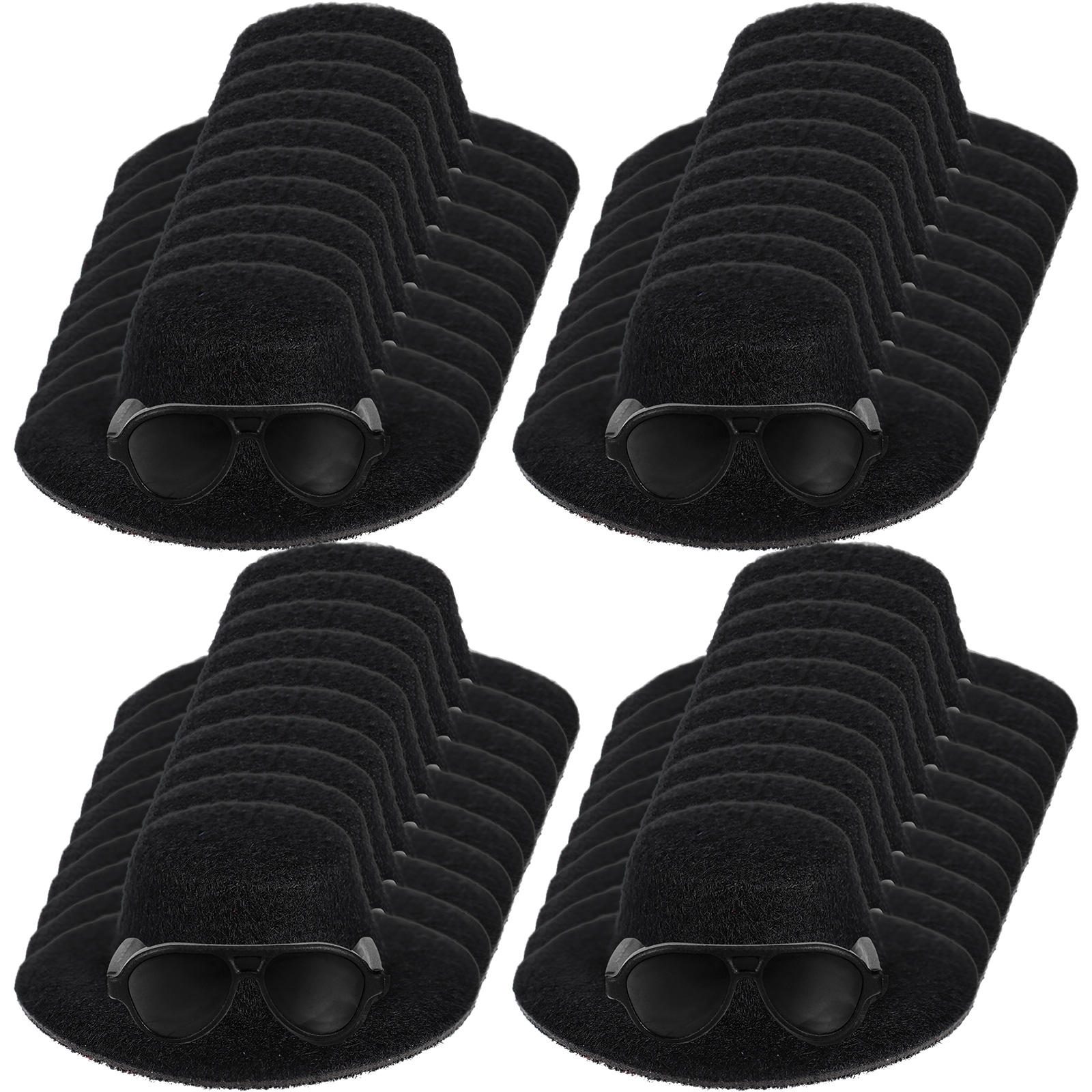 Tineasur 40Pcs Mini Formal Hats Black Fabric for Toy Costume Accessory ...