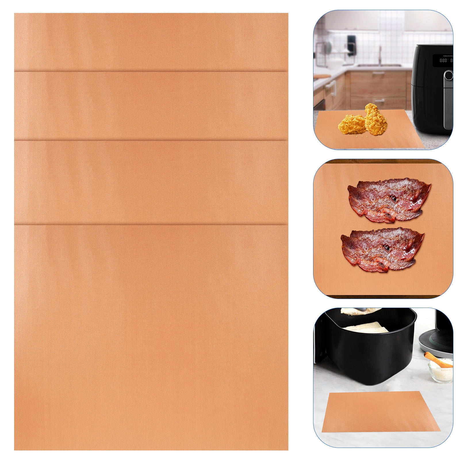 Tineasur Non-Stick Baking Mats Fiberglass Khaki 4Pcs - Walmart.com