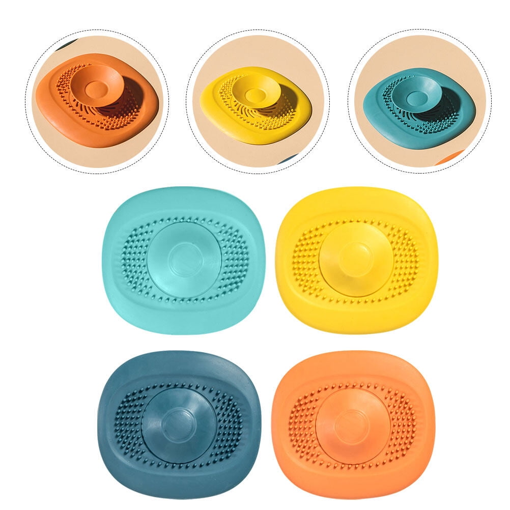 Tineasur Bath Drain Cover Silicone Floor Drain Cover Green 4Pcs ...