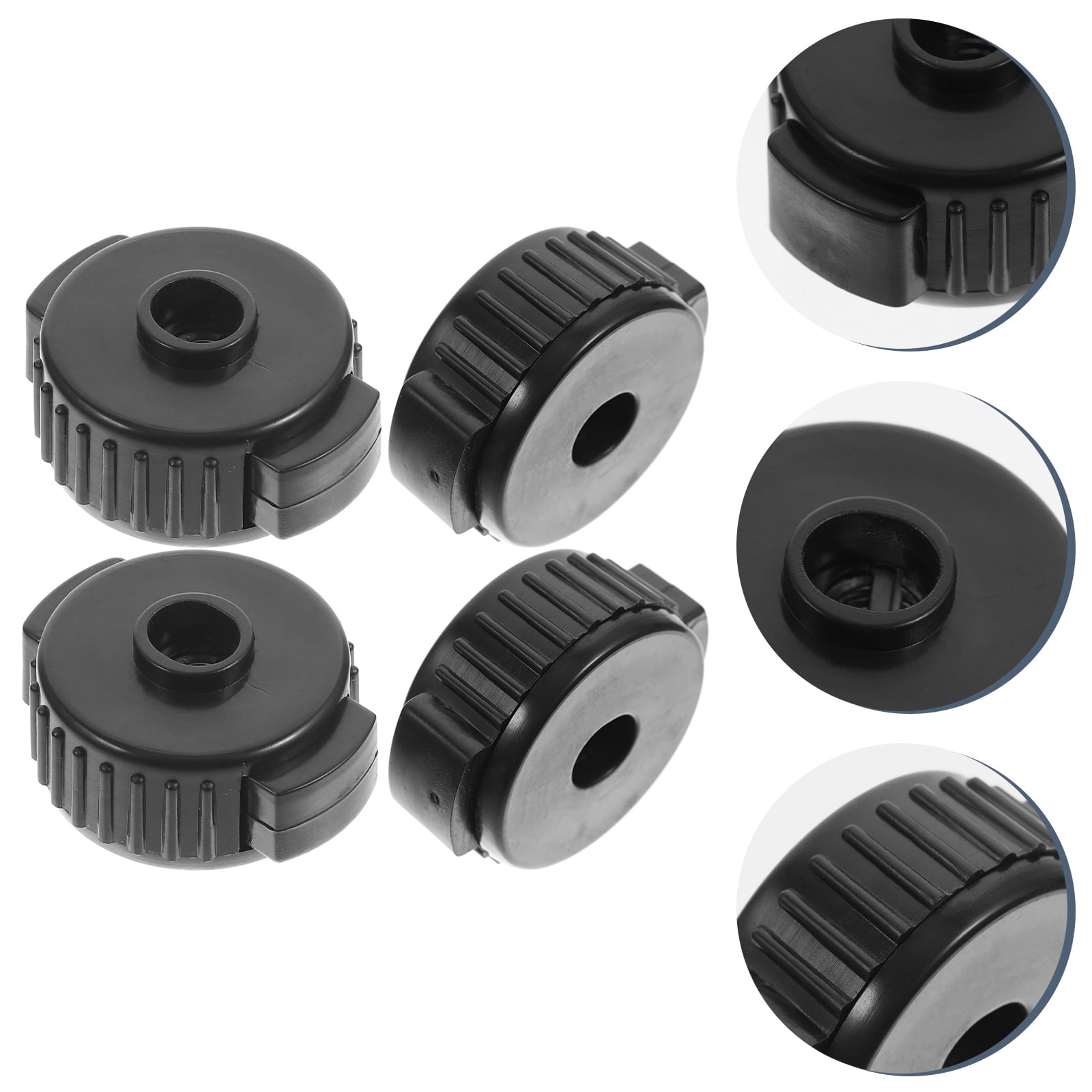 Tineasur 4Pcs Cymbal Nuts for Drum Set Accessories Black Plastic Quick ...