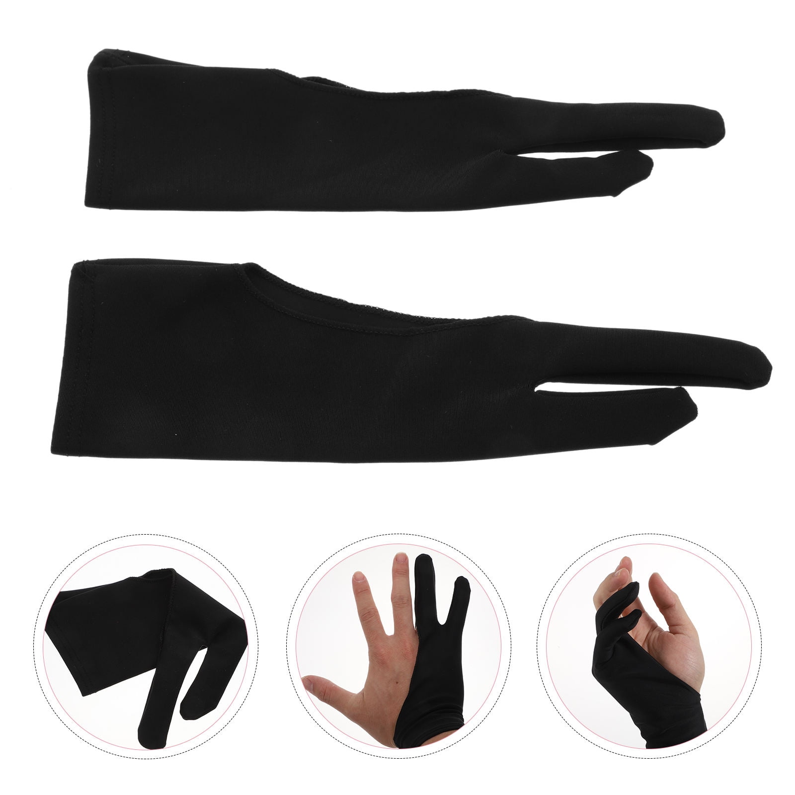 Tineasur 4Pcs Drawing Hand Glove for Graffiti Artists Black Cloth ...