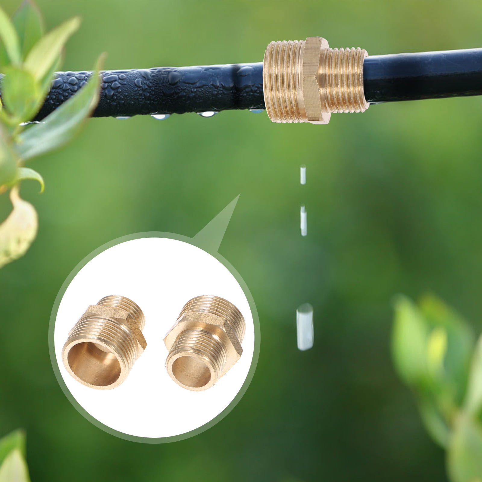 Tineasur 4Pcs Hexagonal Brass Pipe Conversion Connector for Pipe and ...