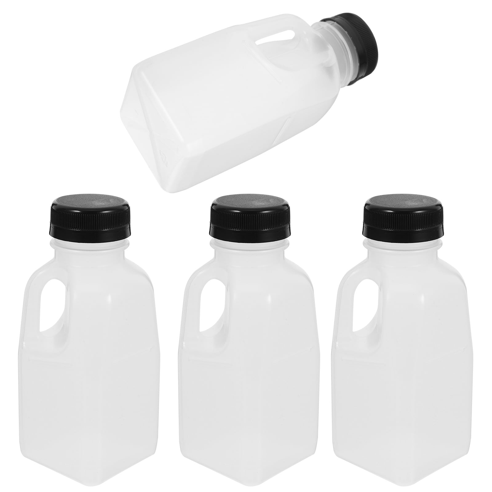 Tineasur 4Pcs Juicing Bottles Reusable Small Juice Containers Clear PP ...