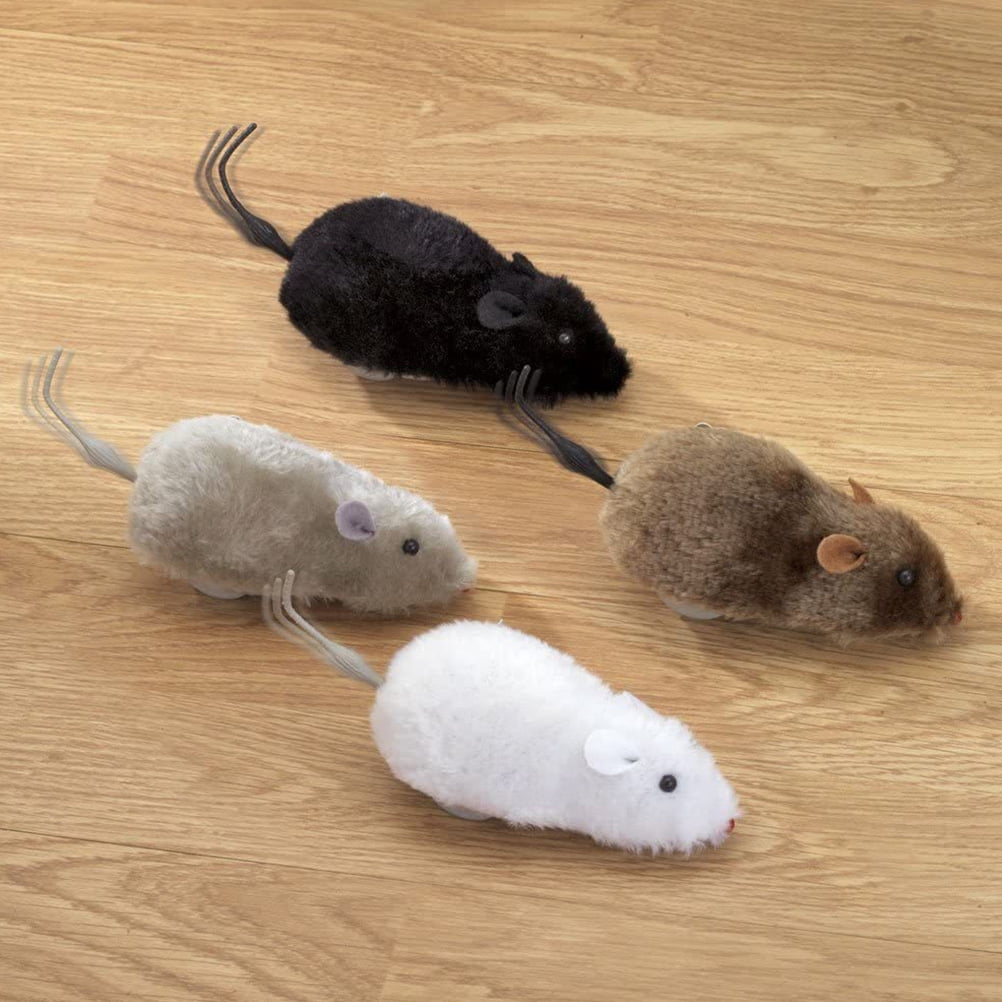 Tineasur Mouse and Cat Toys Clockwork Movement Plastic 4Pcs - Walmart.com