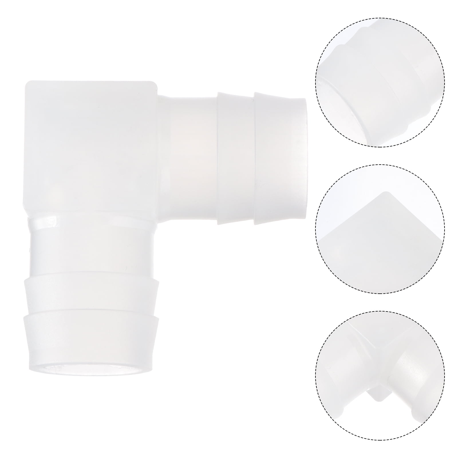 Tineasur L Shape Water Hose Fitting, White Plastic, Smooth Surface ...