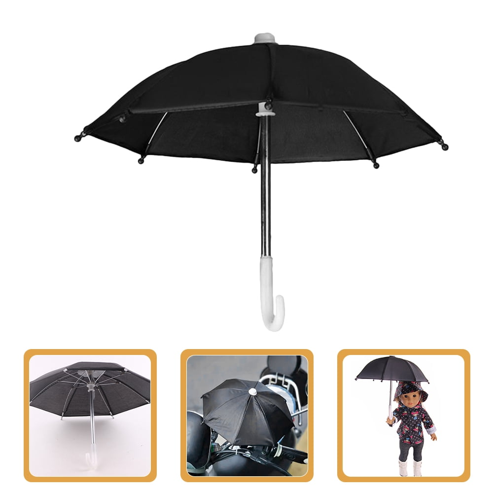 Tineasur 4Set Mini Umbrella Decor Black Waterproof Vintage Style for ...