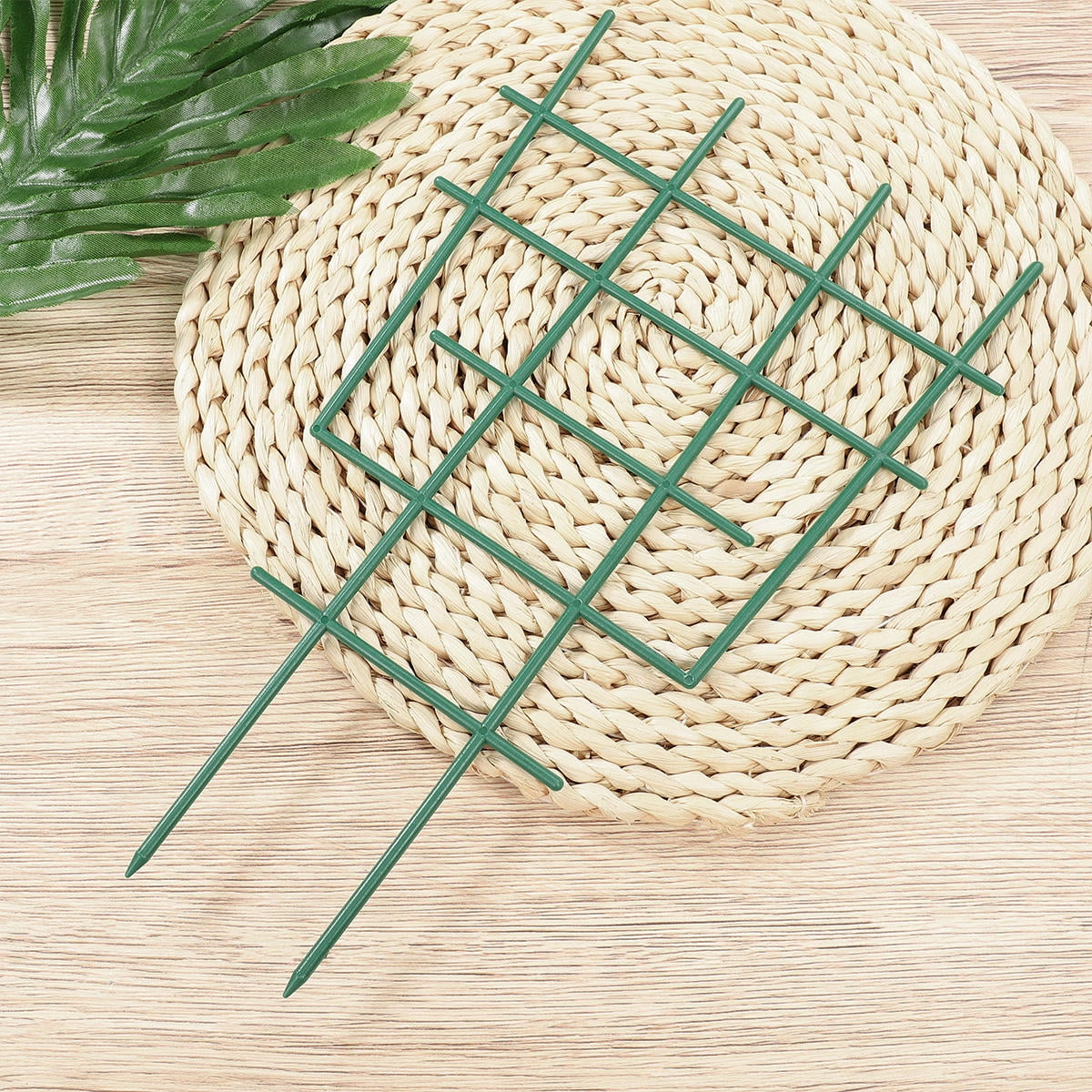 Tineasur 5 Pcs Green Mesh Grid Shaped Rack Vegetable Trellis for Flower ...
