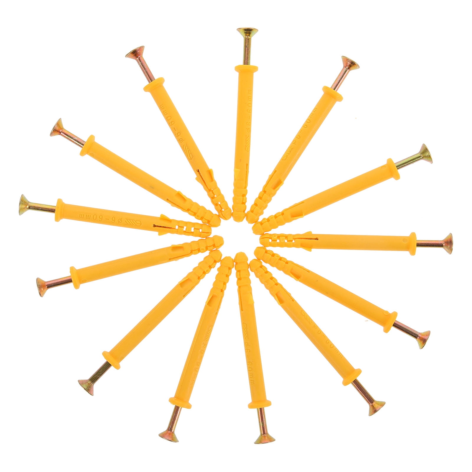 Tineasur 50 Sets Serrated Expansion Plug Carbon Steel Wall Anchors for ...