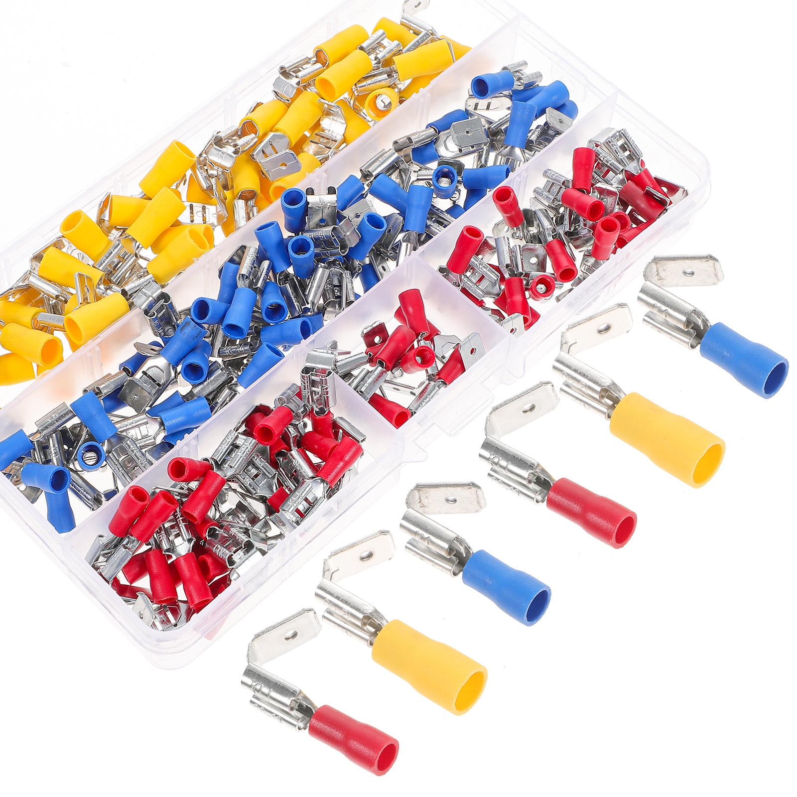 Tineasur 50 x Blue Spade Connectors Crimp Terminal Quick Connectors ...