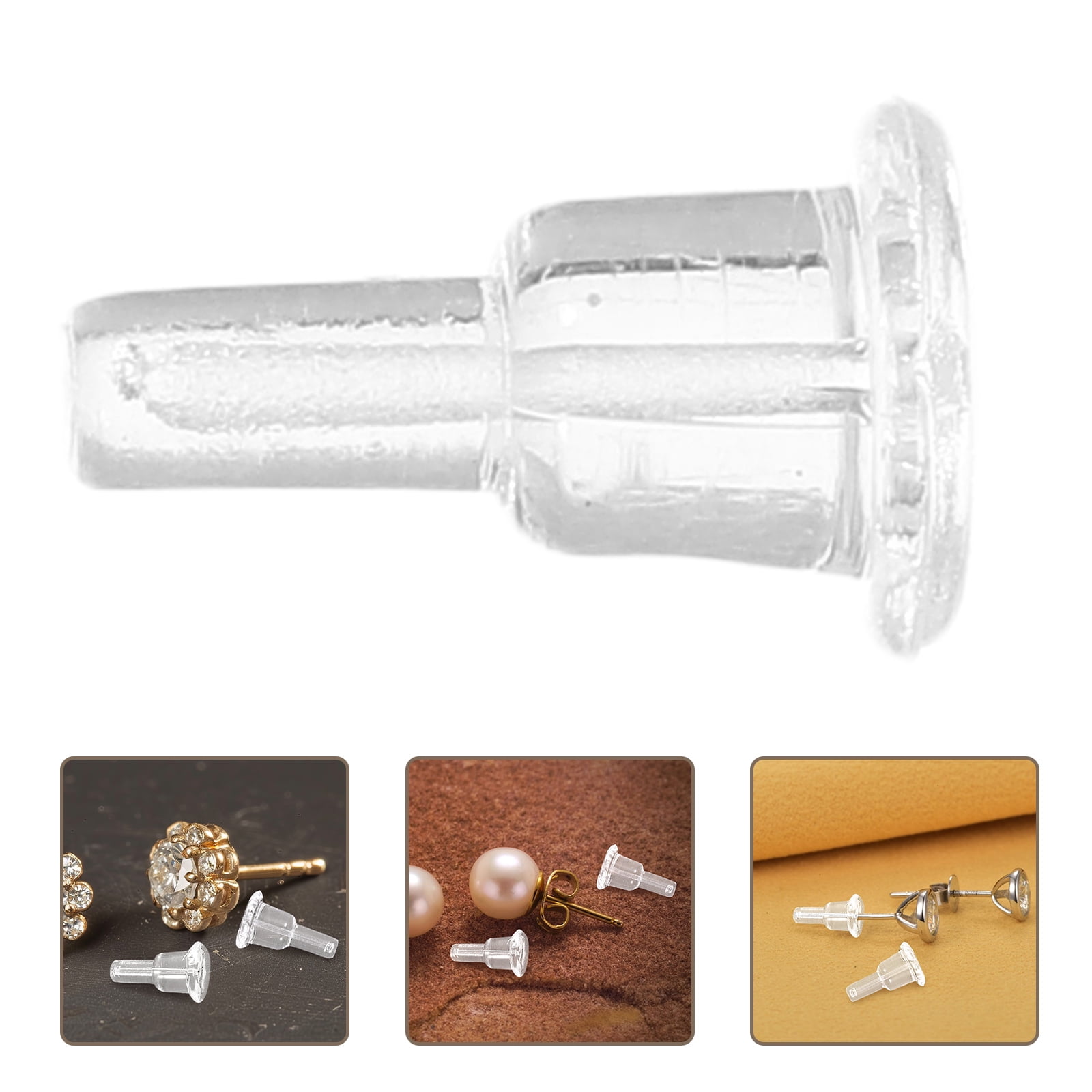 Tineasur Full Cover Safety Backs Earring Hook Stoppers Resin 50Pcs ...